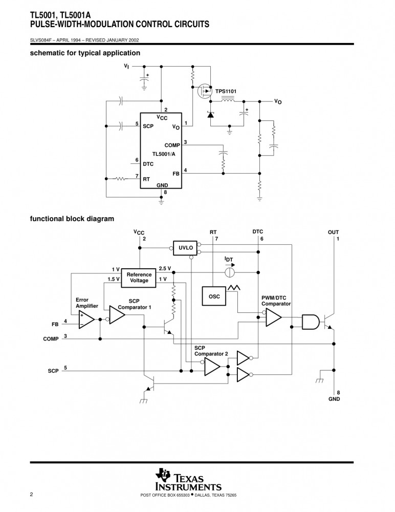 TL5001 datasheet page 2