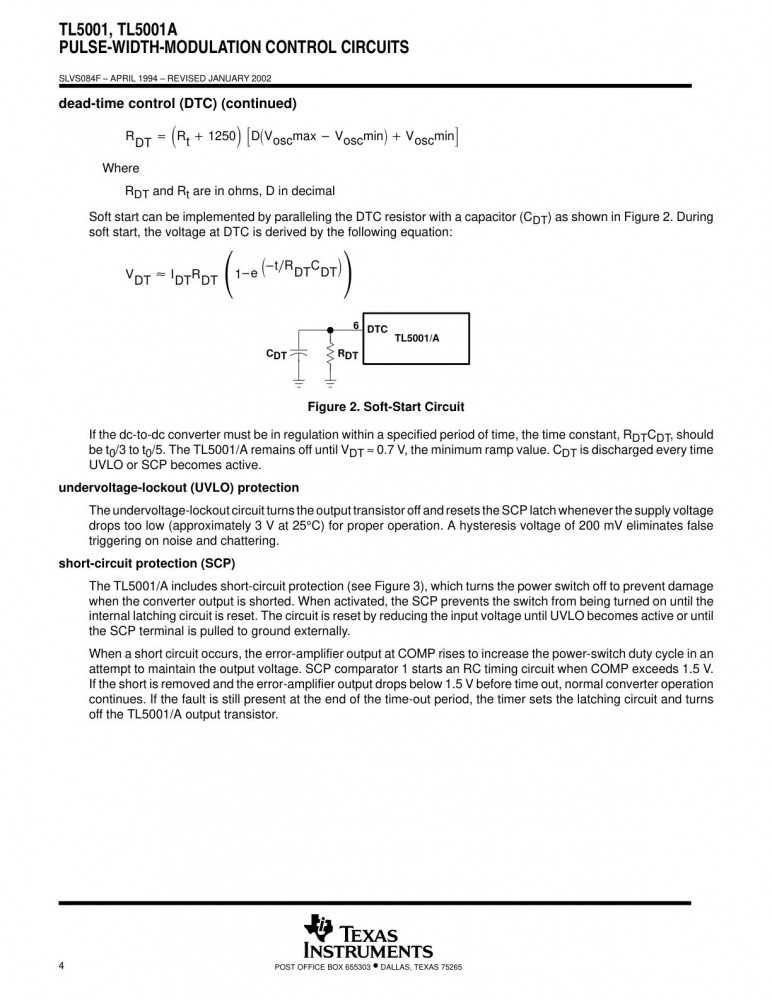 TL5001 datasheet page 4