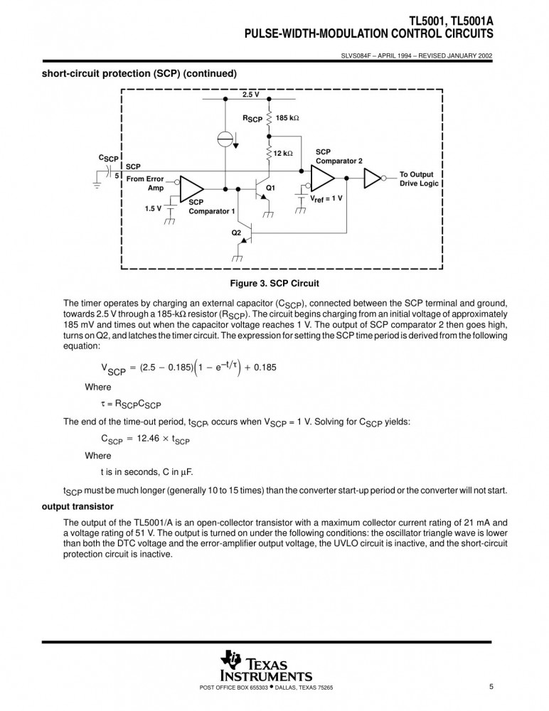TL5001 datasheet page 5