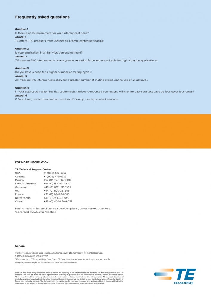TE Connectivity FPC connector guide page 4