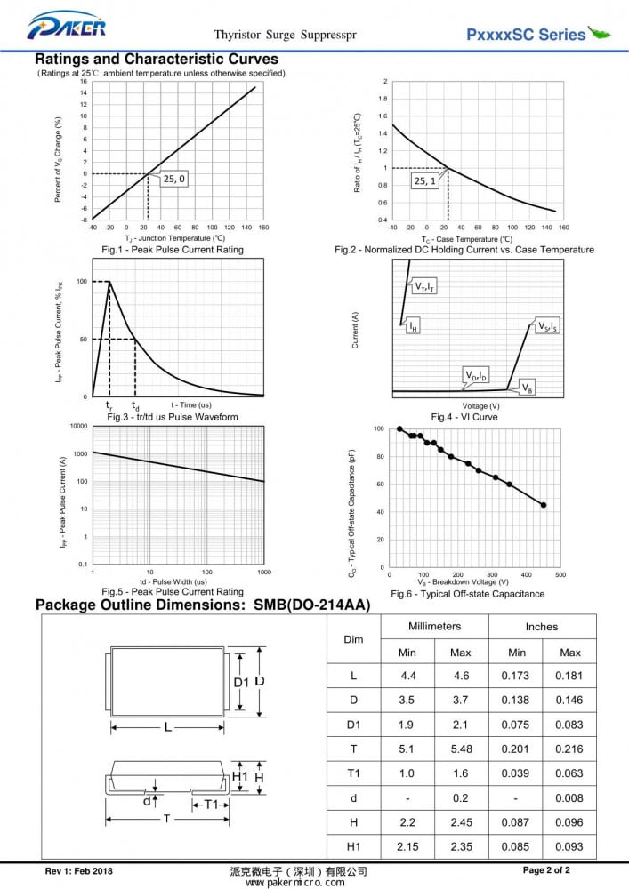 PAKER P0300SC datasheet page 2