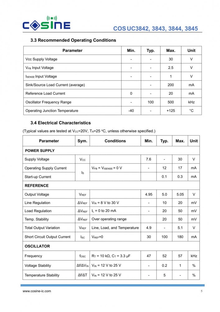 UC3842BD datasheet page 5