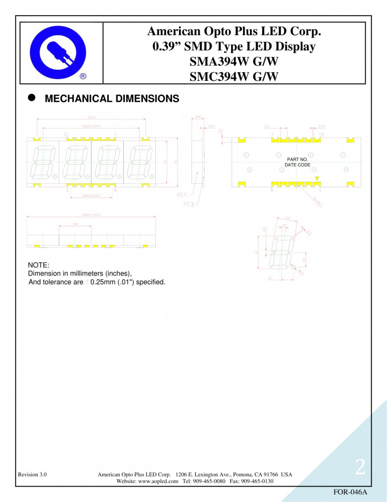 SMC394W technical document page 2