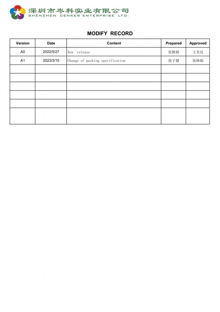 CENKER ACMC-S Series datasheet page 5