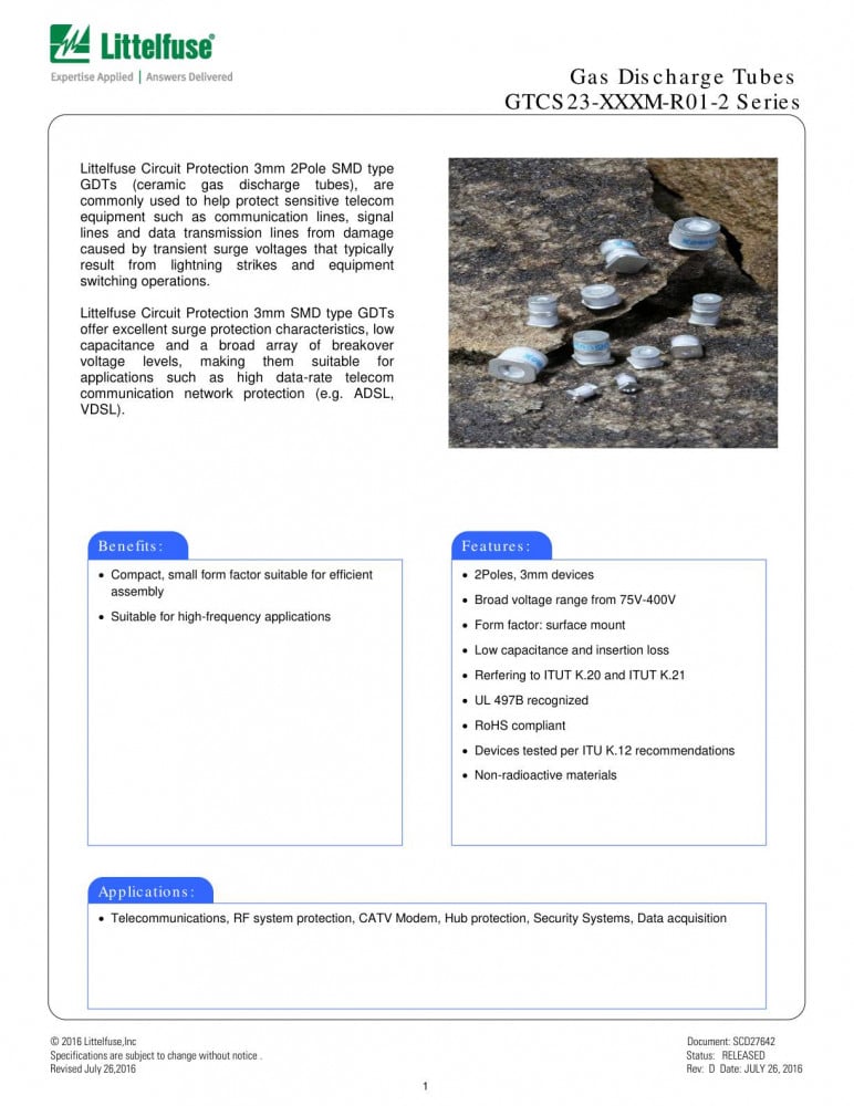 GTCS23-750M-R01-2 datasheet page 1