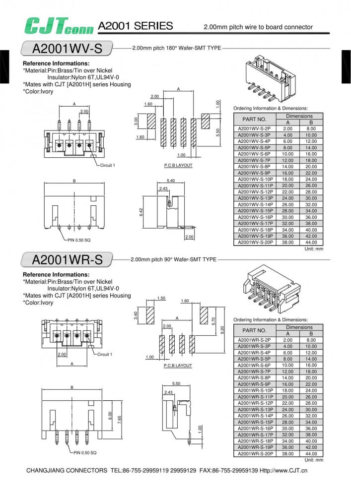CJT A2001 series technical document page 5