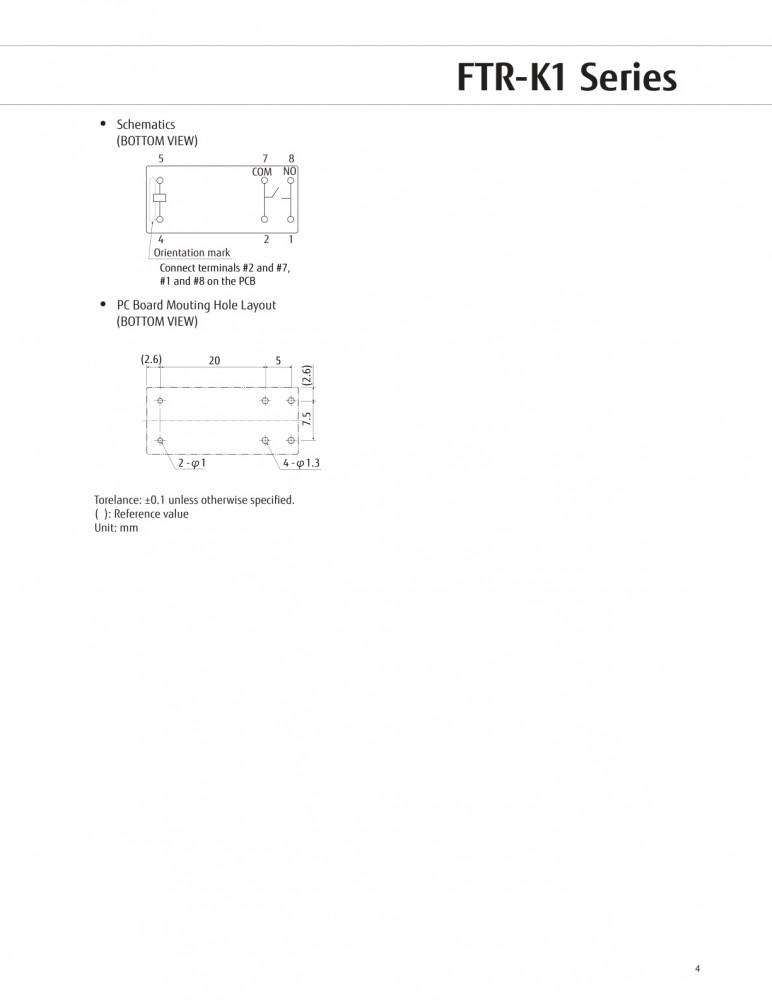 FTR-K1 datasheet page 4