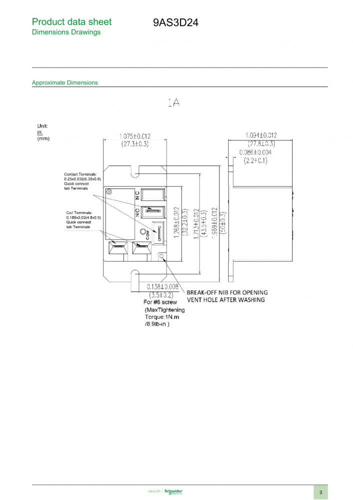 9AS3D24 technical document page 3