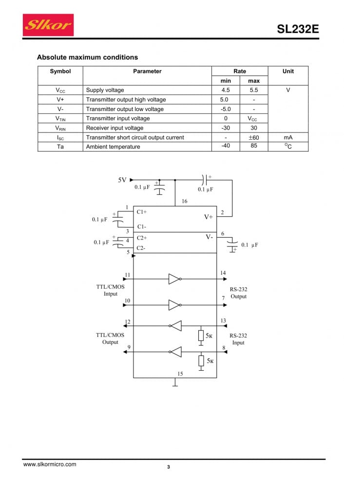 SL232E technical document page 3