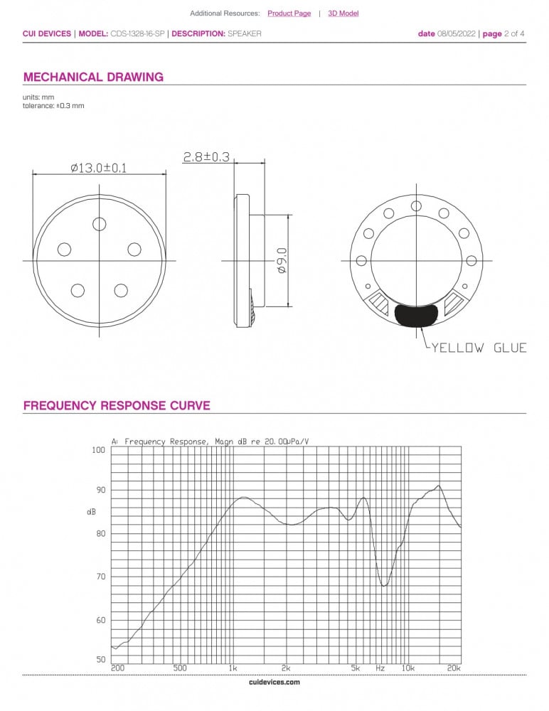 CDS-1328-16-SP datasheet page 2