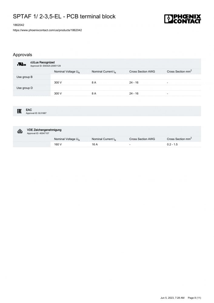 Phoenix Contact 1862042 technical document page 8