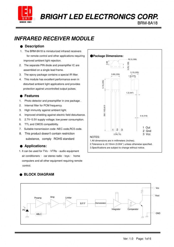 BRM-8A18 document page 1