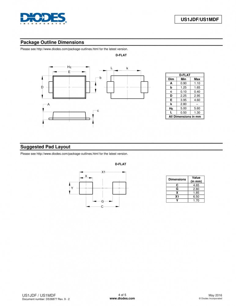 US1JDF-13 datasheet page 4