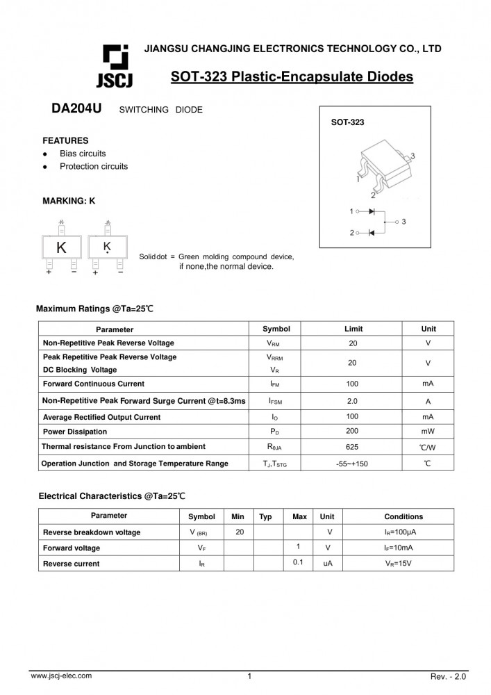 DA204U datasheet page 1