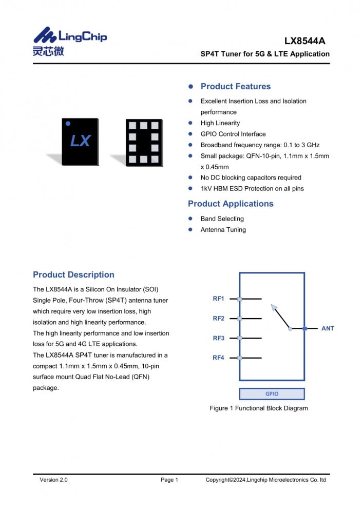 LX8544A datasheet page 1