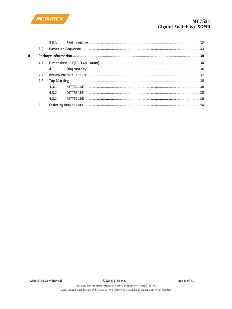 MT7531 datasheet page 8