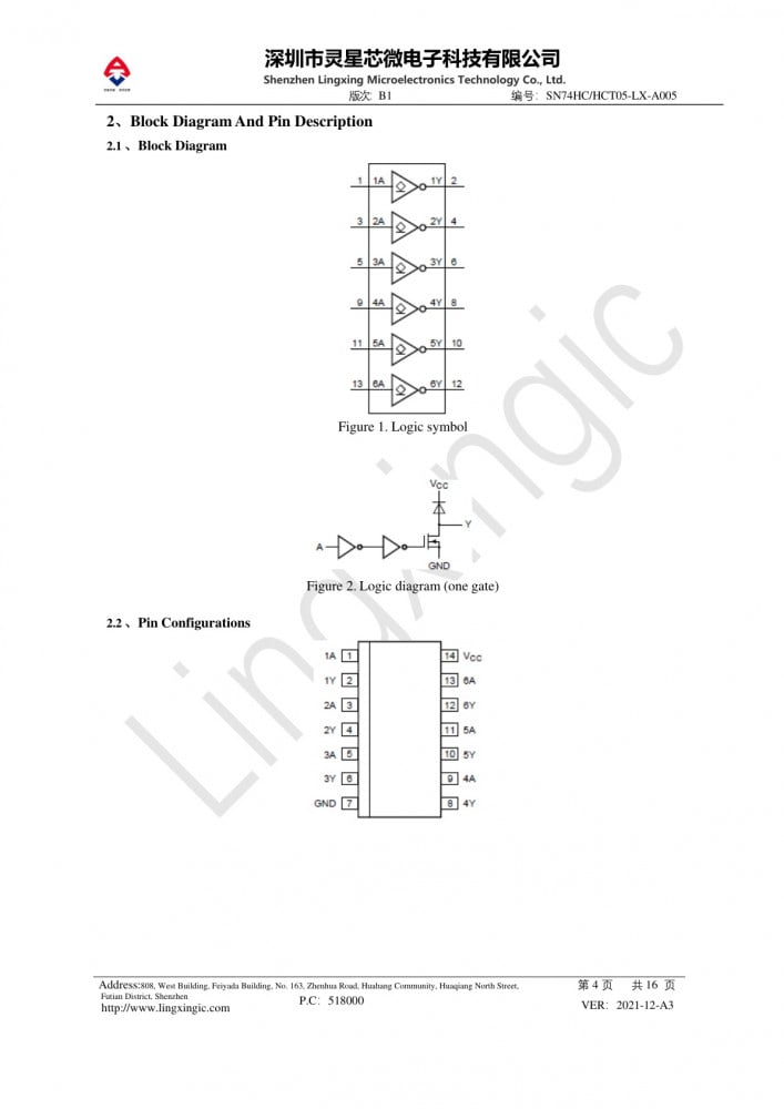SN74HC05DR(LX) datasheet page 4