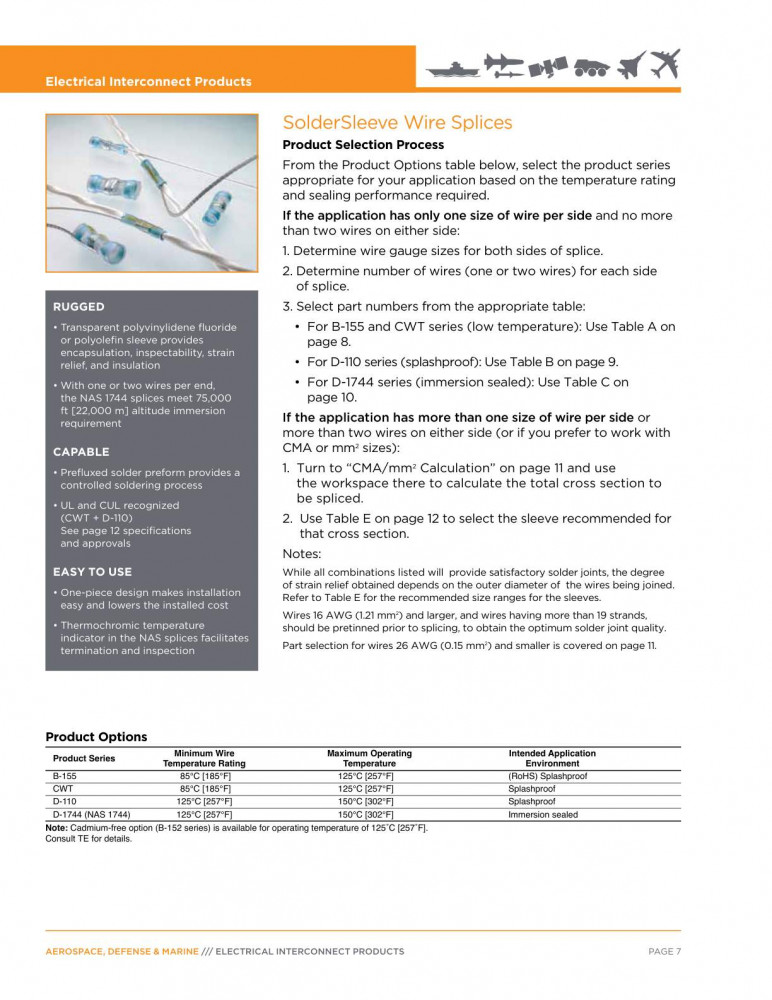 TE Connectivity Raychem document page 7