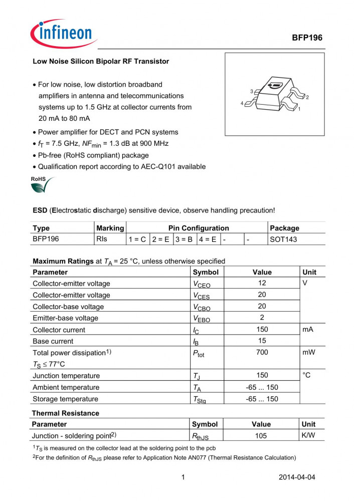 BFP196 technical document page 1