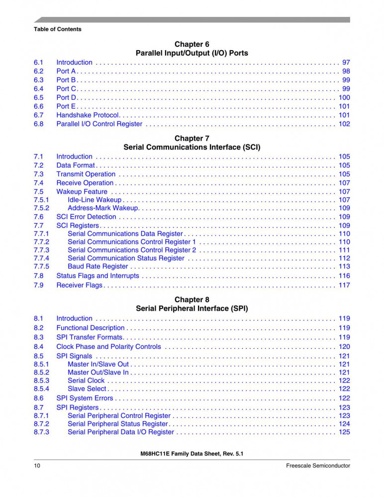 M68HC11E datasheet page 10