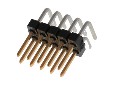 C-Grid III PCB Header, 2.54mm Pitch, Through Hole, Single Row, Right-Angle, 5 Circuits, 0.38µm Gold (Au) Plating
