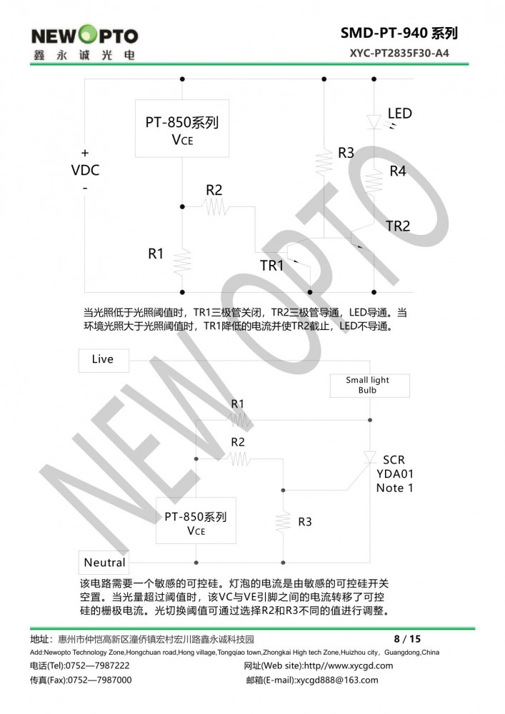 XYC-PT2835F30-A4 datasheet page 8
