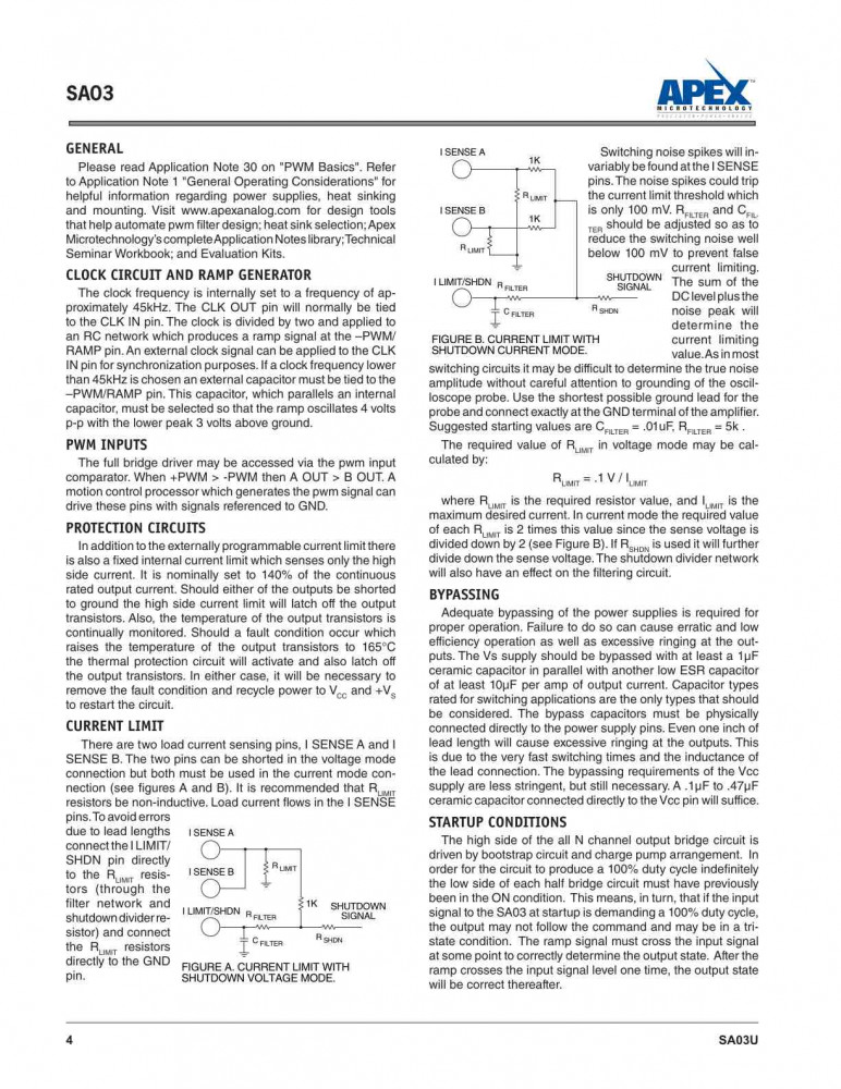 APEX SA03 datasheet page 4