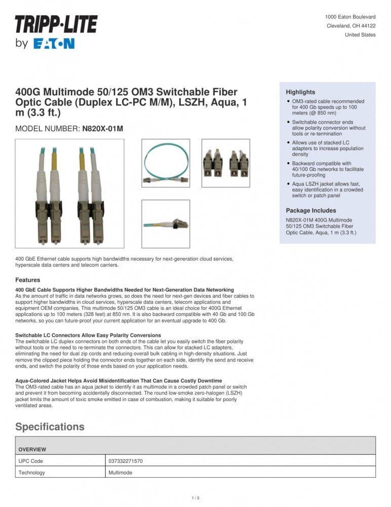 N820X-01M technical document page 1