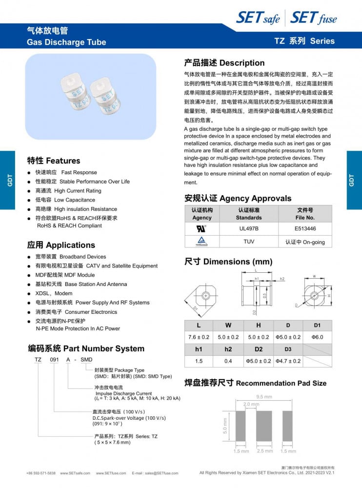 TZ601A-SMD datasheet page 1