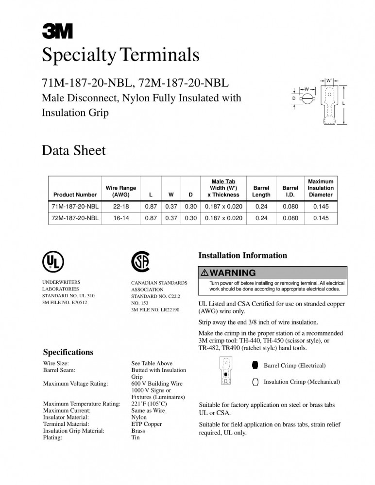 3M 94806 technical document page 1