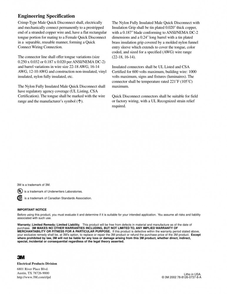 3M 94806 technical document page 2