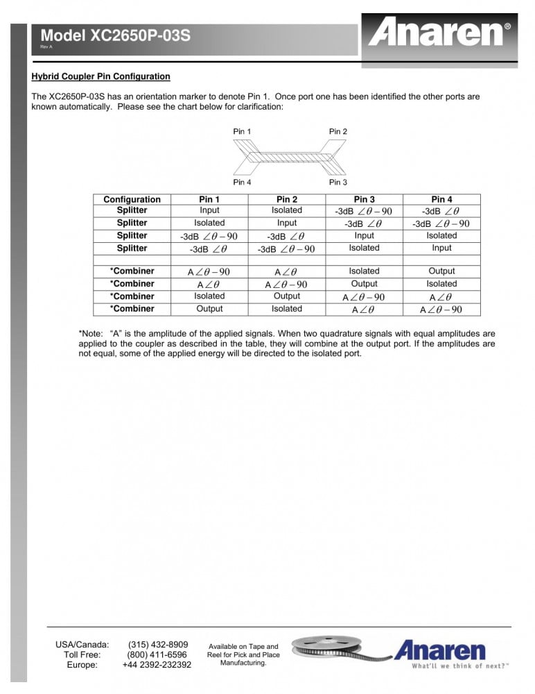 XC2650P-03S datasheet page 2
