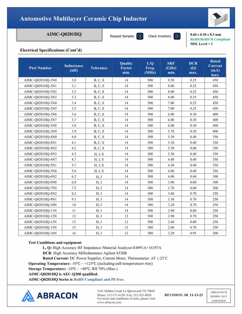 AIMC-Q0201HQ product document page 2