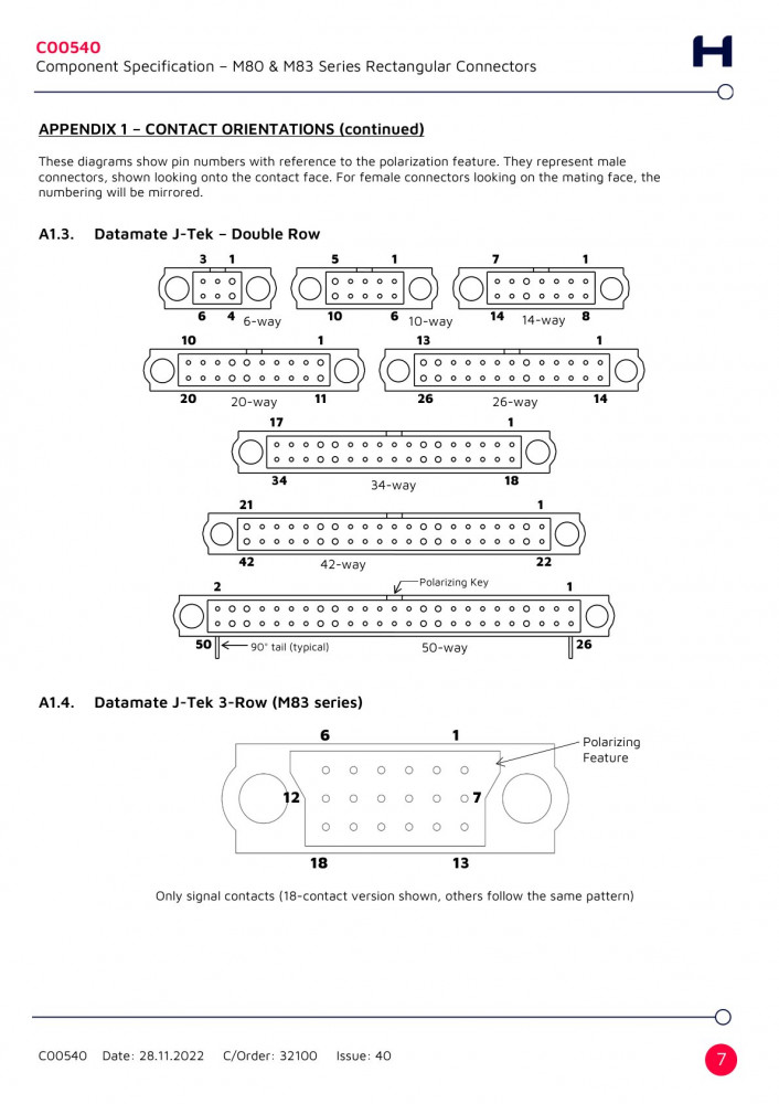 Harwin Datamate technical document page 7