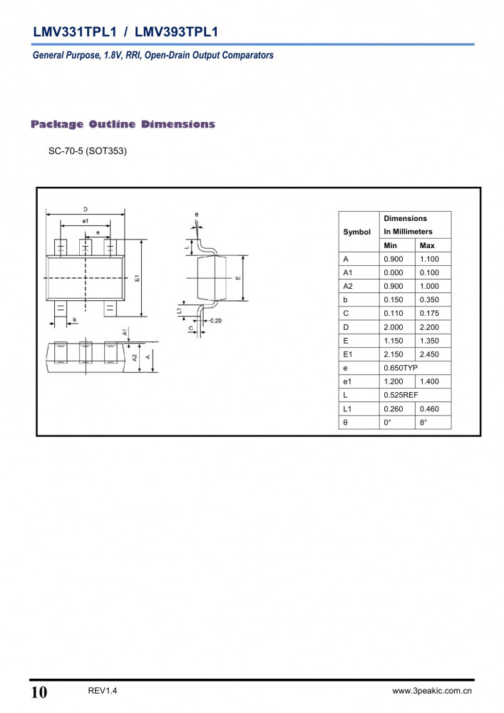 LMV393TP-VR datasheet page 10