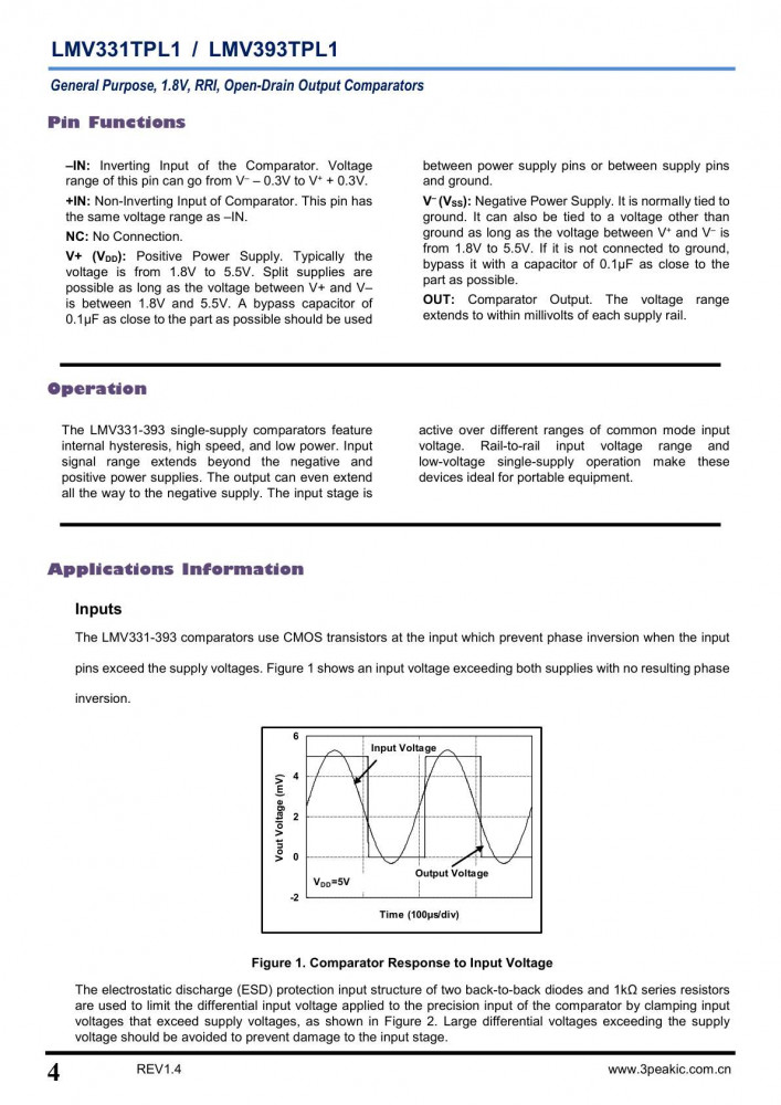 LMV393TP-VR datasheet page 4