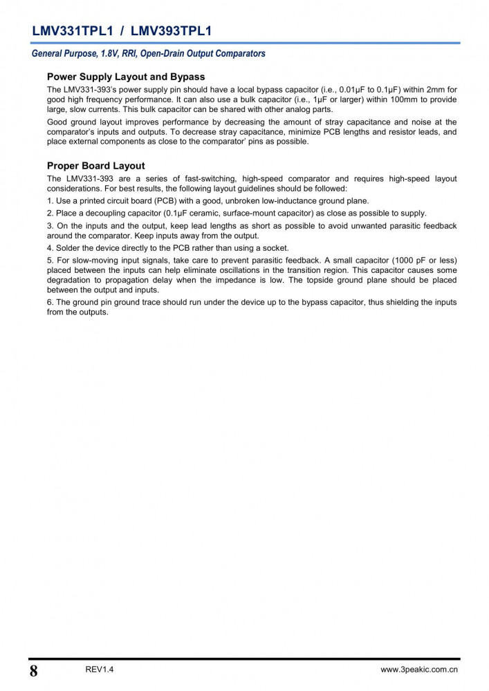 LMV393TP-VR datasheet page 8