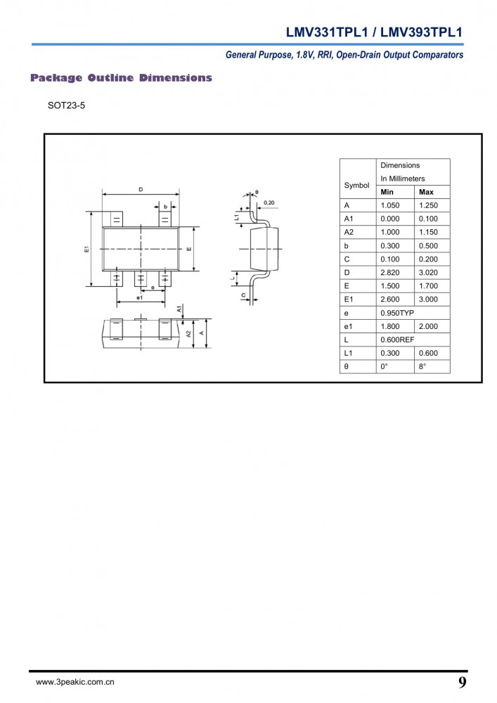 LMV393TP-VR datasheet page 9