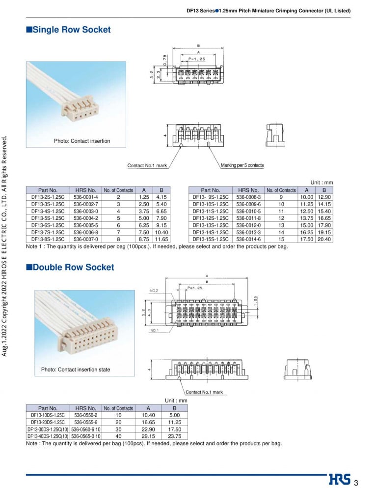 HRS DF13 datasheet page 3