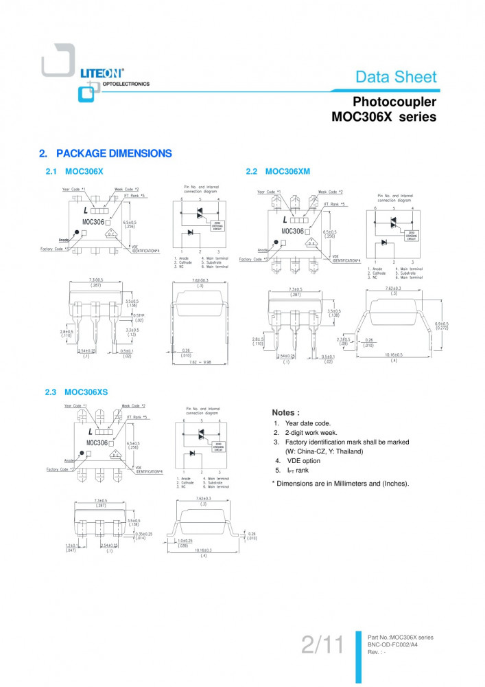 MOC3063S-TA1 datasheet page 3