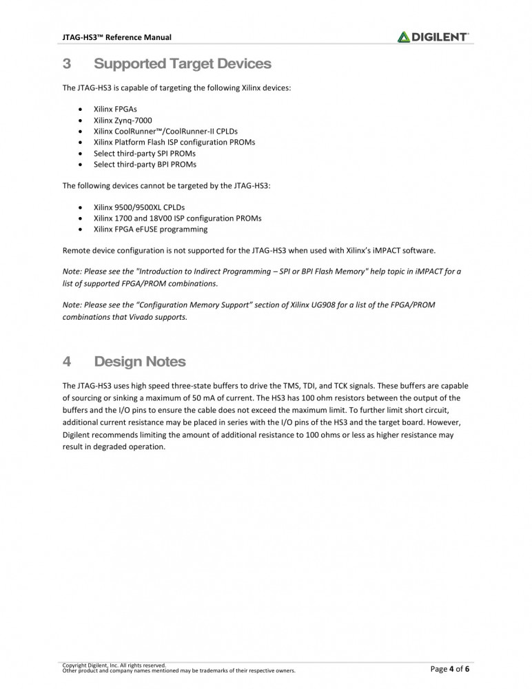 JTAG-HS3 technical document page 4