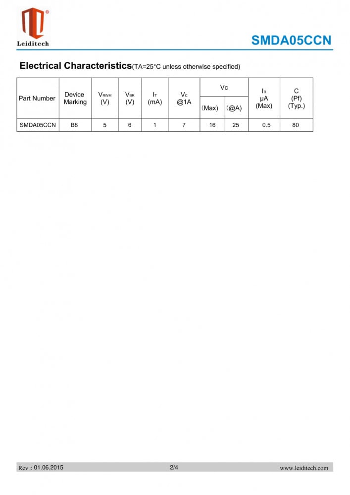 SMDA05CCN datasheet page 2