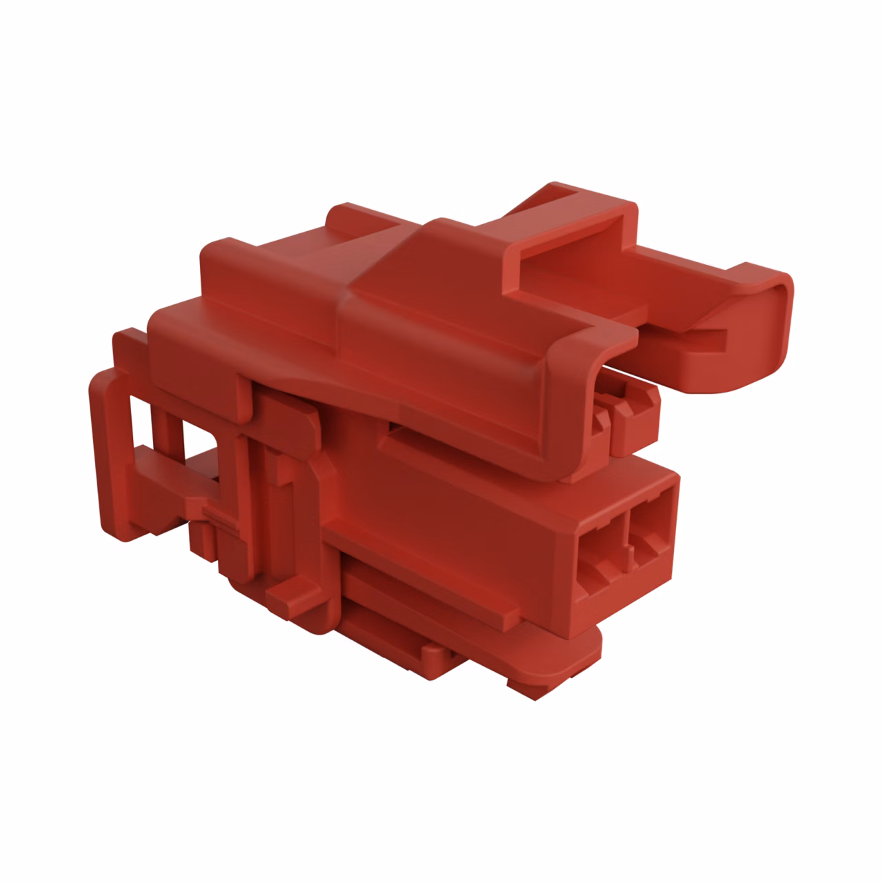 3.96mm Pitch Swing TPA Hermaphroditic Housing with Integrated TPA, 4 Circuits, Dual Row, Red for sale
