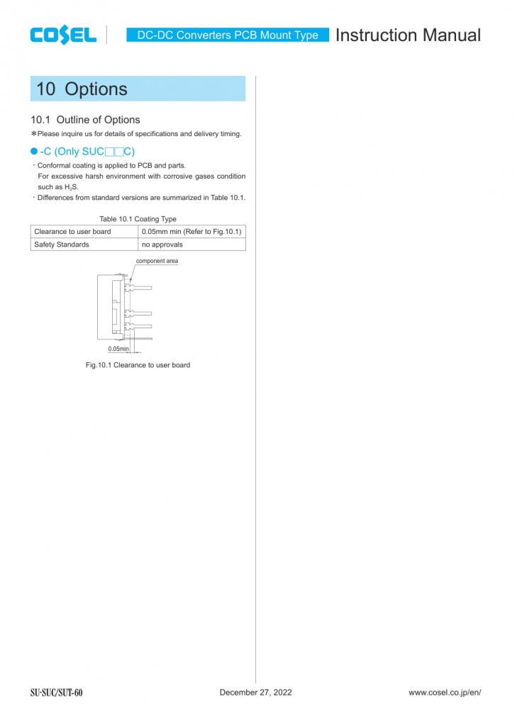 Cosel SUW32415C technical document page 10