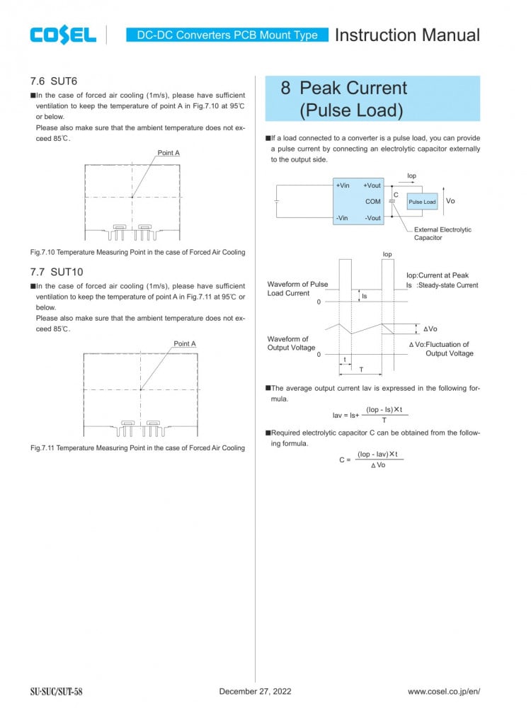 Cosel SUW32415C technical document page 8