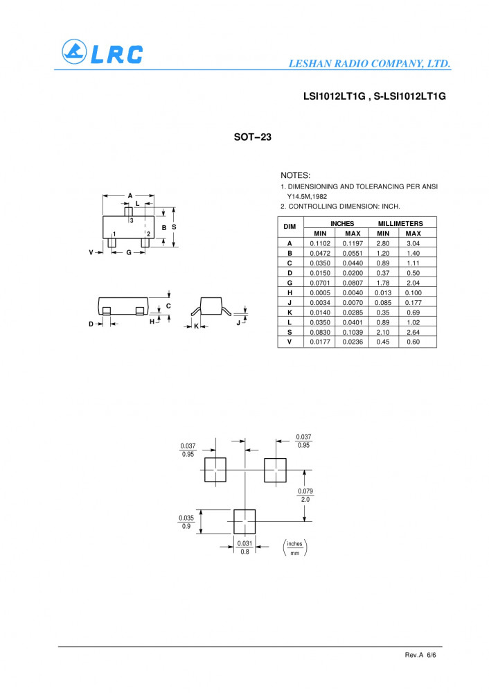 LSI1012LT1G technical document page 6