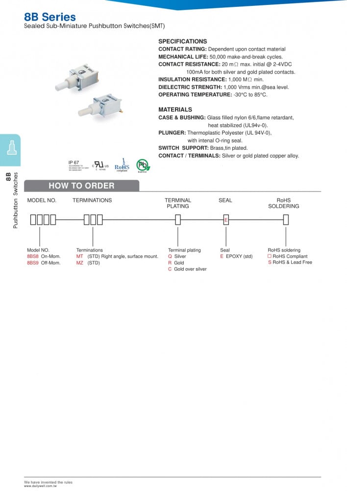 Dailywell 8BS9MTQES technical document page 1