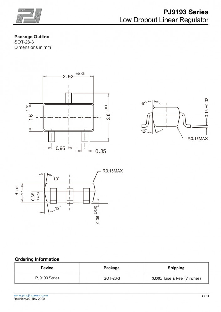 PJ9193 datasheet page 9