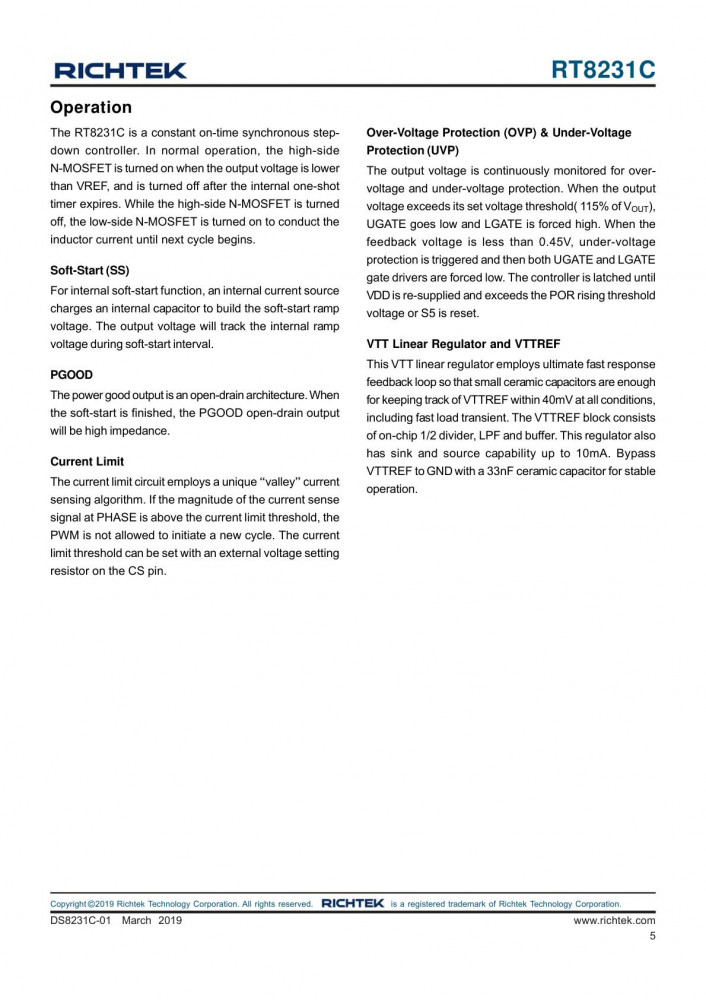 RT8231C datasheet page 5