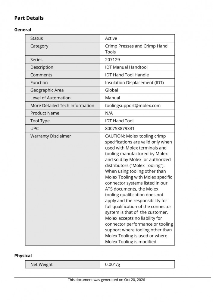 Tooling document preview, page 2